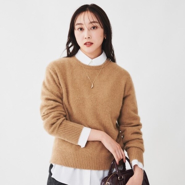 アンタイトル（UNTITLED）/ウールフォックス クルーネックプルオーバーニット