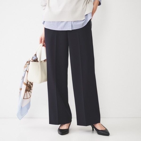 アンタイトル（UNTITLED）/【後ろウエストゴムきれいめ】ストレッチ ワイドパンツ