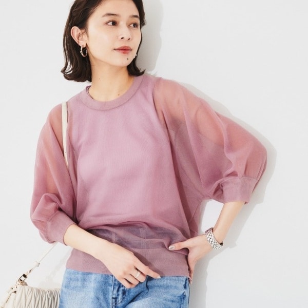 アンタイトル（UNTITLED）/【Munich】シアーパフスリーブプルオーバー