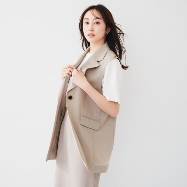 アンタイトル（UNTITLED）/【接触冷感UVセットアップ可能】ライトウェイト テーラードジレ