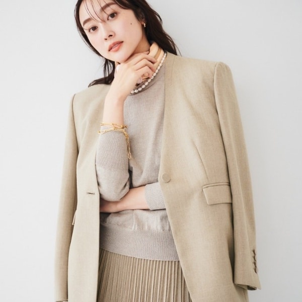 アンタイトル（UNTITLED）/【セットアップ可能】リネンライクキャンバス カラーレスジャケット