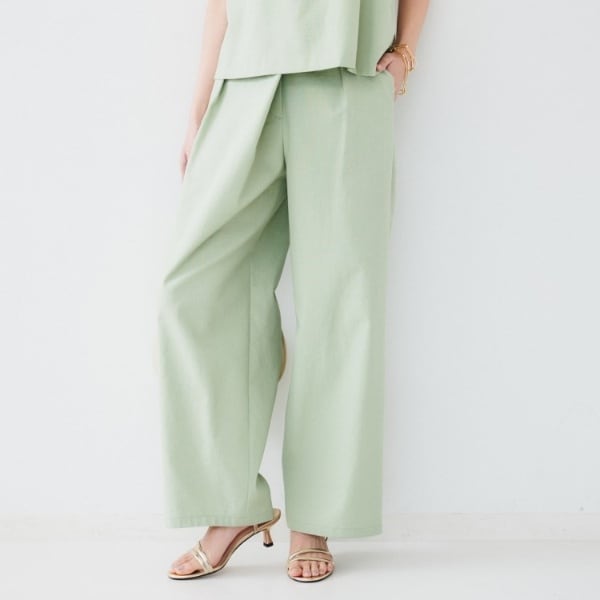 アンタイトル（UNTITLED）/【セットアップ可能】フロントラップ ワイドパンツ