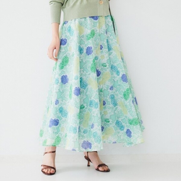 アンタイトル（UNTITLED）/【セットアップ可能】オールドフラワー プリントスカート