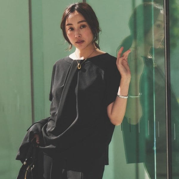 アンタイトル（UNTITLED）/【セットアップ可接触冷感イージーケア】リラクミスト　2WAYブラウス