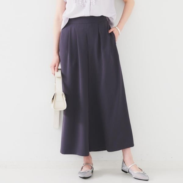 アンタイトル（UNTITLED）/【セットアップ可接触冷感イージーケア】リラクミスト タックワイドパンツ