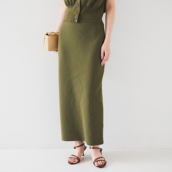 アンタイトル（UNTITLED）/【セットアップ可能】ペンシルニットスカート