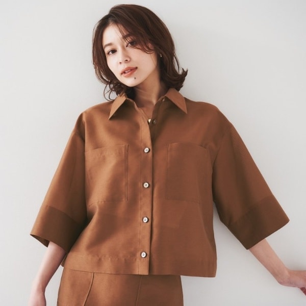 アンタイトル（UNTITLED）/【セットアップ可能】オーガンジーボクシーシャツ