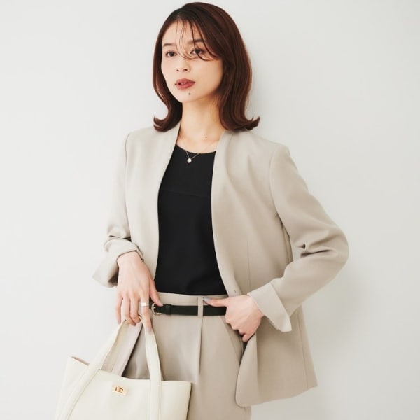 アンタイトル（UNTITLED）/【通勤スーツ】ライトウェイト カラーレスジャケット