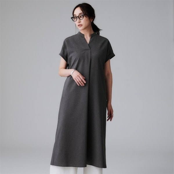 アンタイトル（UNTITLED）/【オンオフ両用はっ水】リラククールワンピース