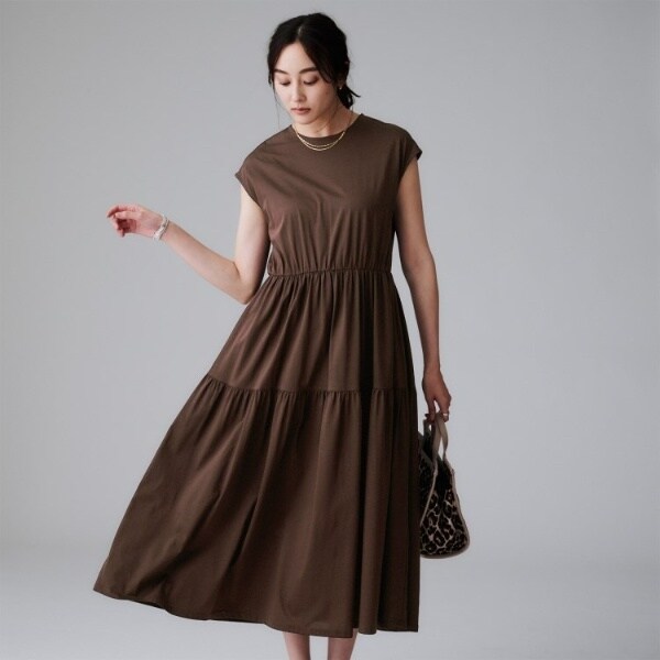 アンタイトル（UNTITLED）/【ティアード洗える】コットンロングワンピース