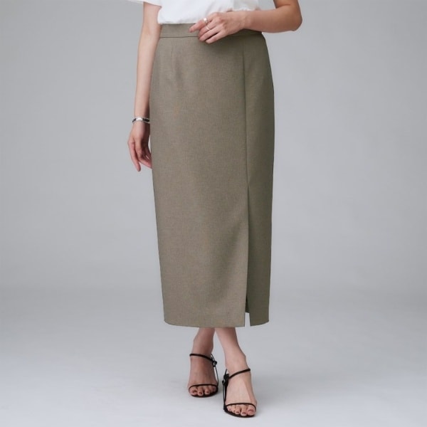 アンタイトル（UNTITLED）/【セットアップ可オンオフ両用】スラブナロースカート