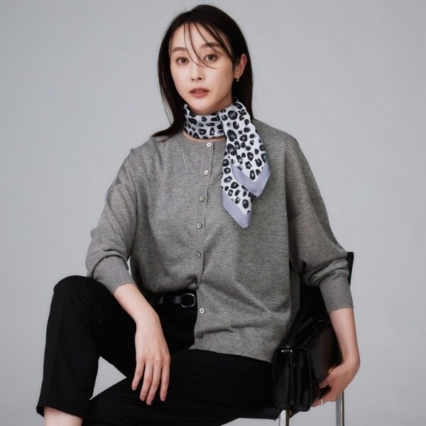 アンタイトル（UNTITLED）/【前後2WAYアンサンブル可ゆったり】シアーカーディガン