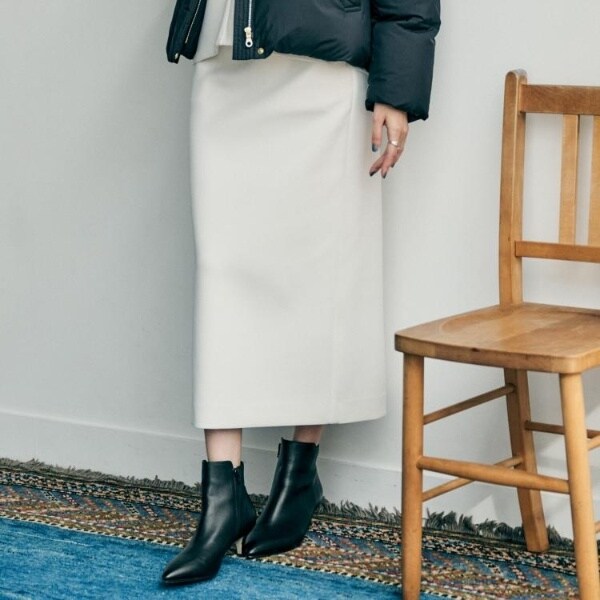 アンタイトル（UNTITLED）/【ウエストゴムタイトスポーティー】ダンボールジャージスカート