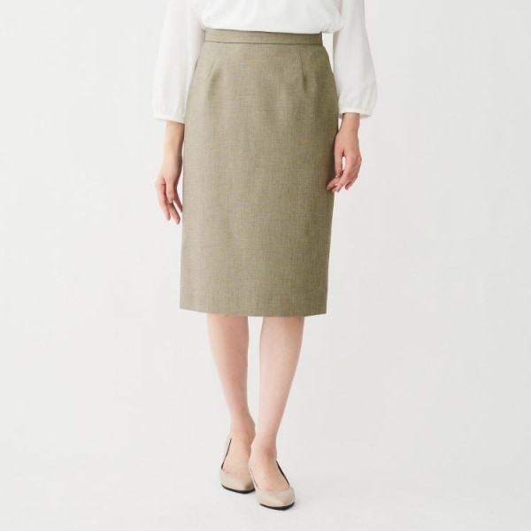 アンタイトル（UNTITLED）/【通勤スーツオフィス】ドライメランジ タイトスカート