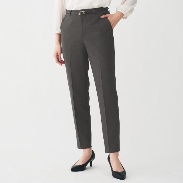 アンタイトル（UNTITLED）/【通勤スーツオフィス】ドライメランジ テーパードパンツ