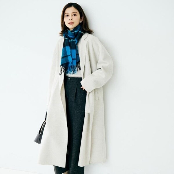 アンタイトル（UNTITLED）/【ロング丈軽やか】テーラード　リバーコート