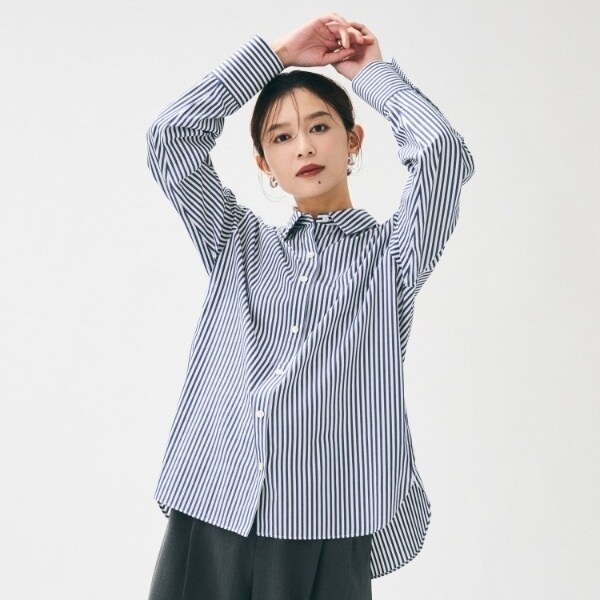 アンタイトル（UNTITLED）/【重ね着レイヤードスーツブラウス】ファインブロードベーシックシャツ