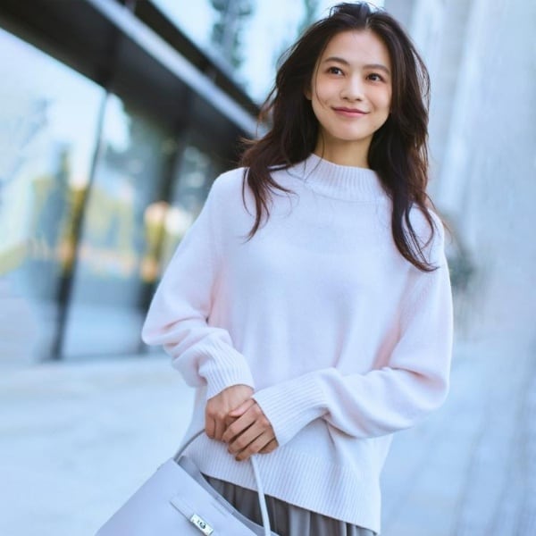 アンタイトル（UNTITLED）/【8色展開洗える】ウールカシミヤ ハイネックニット