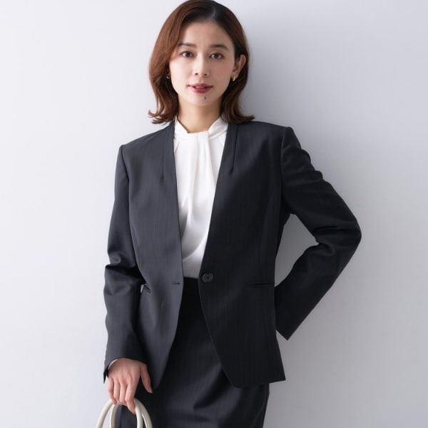 アンタイトル（UNTITLED）/【仕事着スーツ】プレミアムカラーレスジャケット