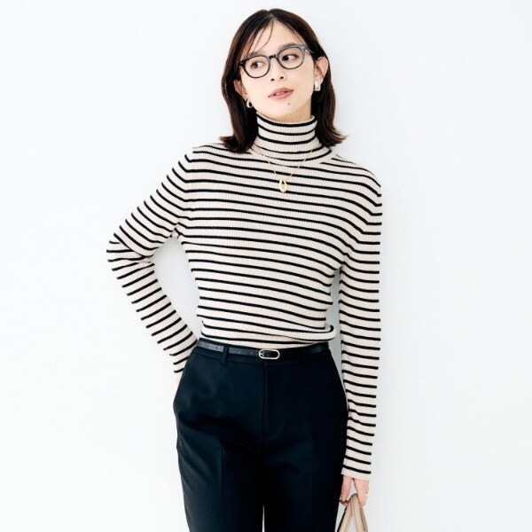 アンタイトル（UNTITLED）/リブタートルネックニット