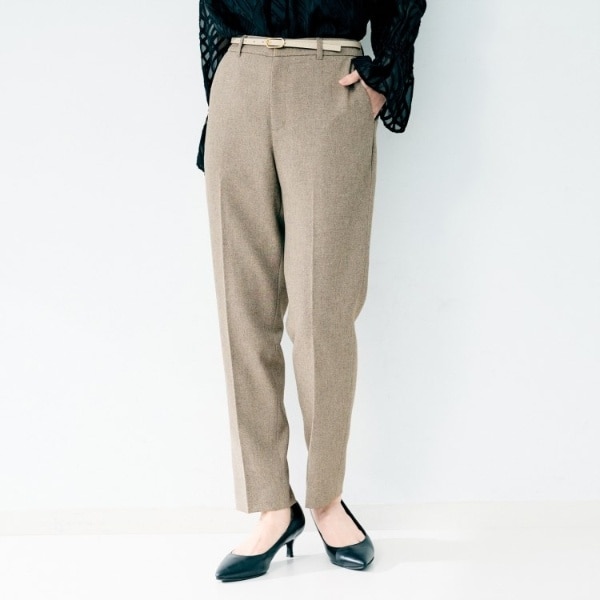 【NEW】アンタイトル（UNTITLED）/杢調テーパードパンツ