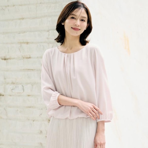 【NEW】アンタイトル（UNTITLED）/タックブラウス