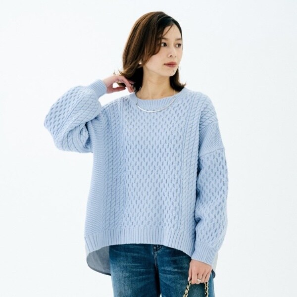 【NEW】アンタイトル（UNTITLED）/【TORRAZZO DONNA】ドッキングニットトップス