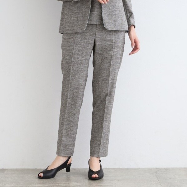 インディヴィ（INDIVI）/【洗える／日本製／SETUP可能】サマーツィード テーパードパンツ