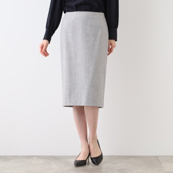 インディヴィ（INDIVI）/【日本製／SETUP可能／インポート素材】ストライプストレートスカート