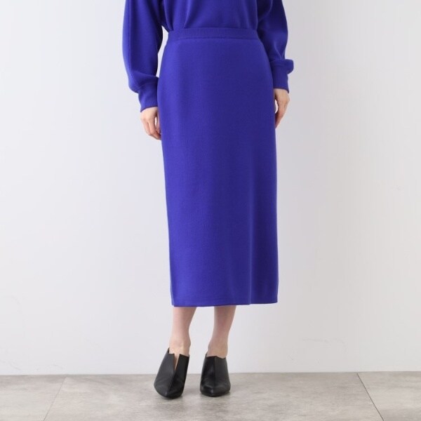 インディヴィ（INDIVI）/【SETUP可能】スウェットライクナローニットスカート