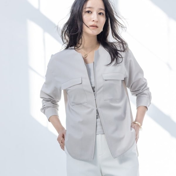 インディヴィ（INDIVI）/【洗える／SETUP可能】ダブルポケット シャツブルゾン