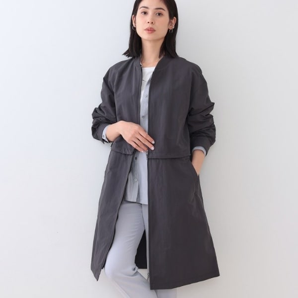 インディヴィ（INDIVI）/【撥水／UVケア／2WAY】ショート＆ロング ブルゾンコート