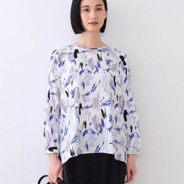 インディヴィ（INDIVI）/【洗える／オリジナル柄】ポップカラー プリントブラウス