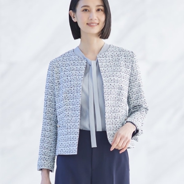インディヴィ（INDIVI）/【華やか】ファンシーツイードジャケット