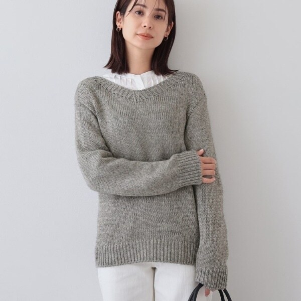 インディヴィ（INDIVI）/【日本製／イタリア糸】ローゲージラメニット