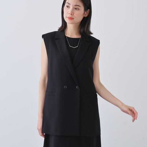 インディヴィ（INDIVI）/【日本製／トリアセテート】オーバーサイズジレジャケット