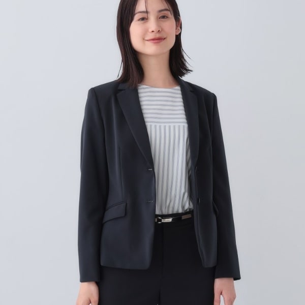 インディヴィ（INDIVI）/【洗える／リクルートスーツ】2つボタンテーラードカラージャケット