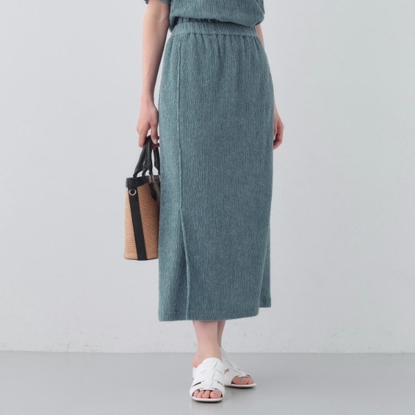 インディヴィ（INDIVI）/【日本製／SETUP可能】巻き風デザインスカート