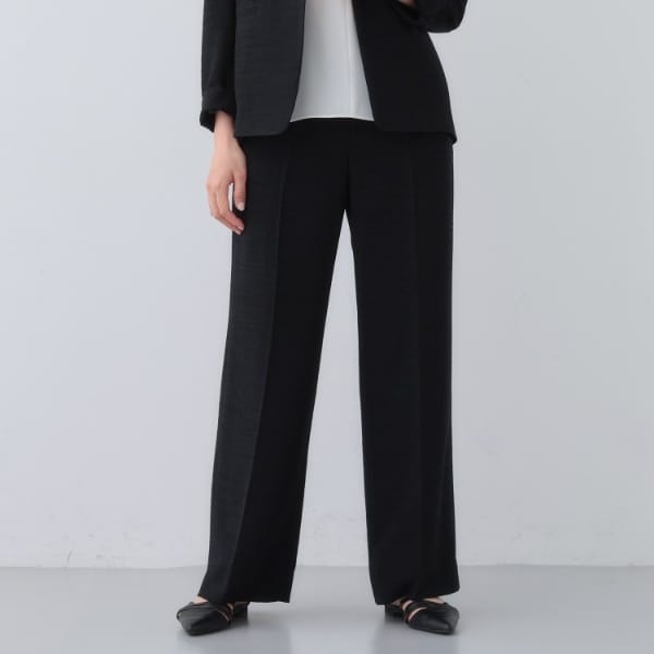 インディヴィ（INDIVI）/【日本製／SETUP可能】トリアセテート混ワイドパンツ