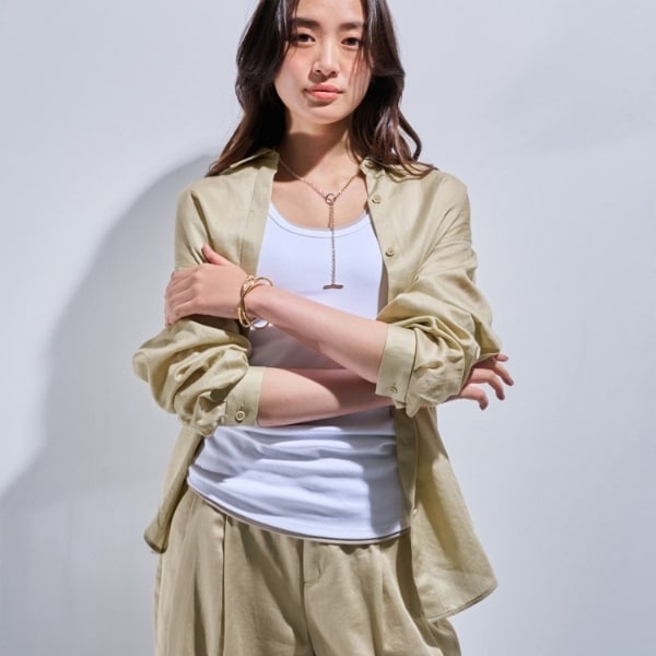 インディヴィ（INDIVI）/【日本製／SETUP可能】ガーゼ素材ブラウス