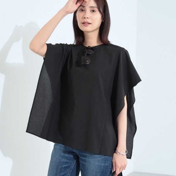 インディヴィ（INDIVI）/【体型カバー】スクエアブラウス