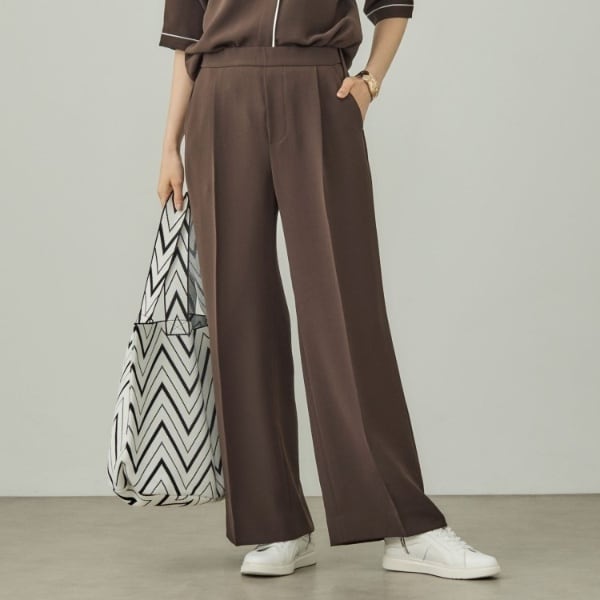 インディヴィ（INDIVI）/【洗える／UVケア】ワイドパンツ
