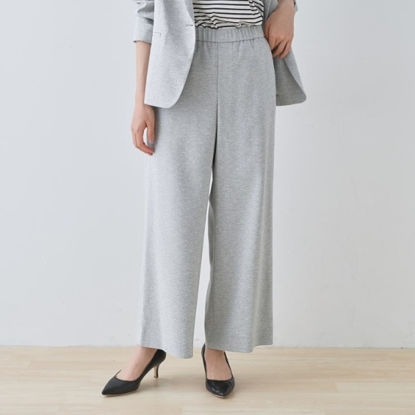 インディヴィ（INDIVI）/【通勤スーツ】ドライタッチワイドパンツ