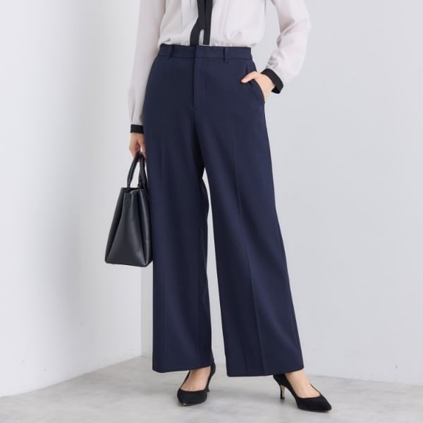 インディヴィ（INDIVI）/【日本製／通勤スーツ】プレシャスドビー ワイドパンツ
