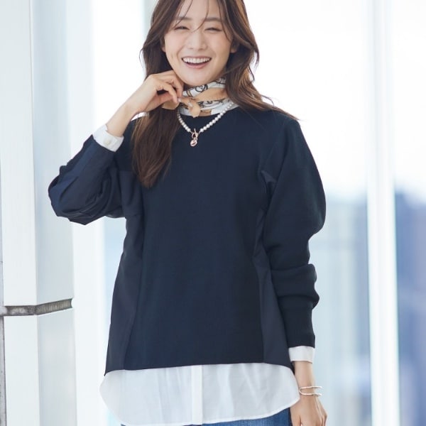 インディヴィ（INDIVI）/【洗える／選べる8色】トーンアップニット