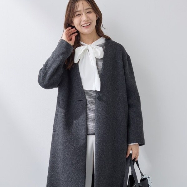 インディヴィ（INDIVI）/【軽量／ウール混】ライトフォルム ロングコート