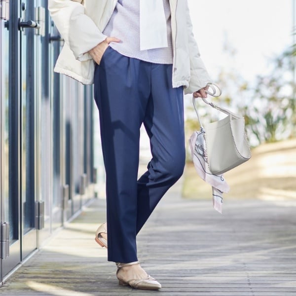 インディヴィ（INDIVI）/【洗える／裏起毛】ストレッチウォームパンツ