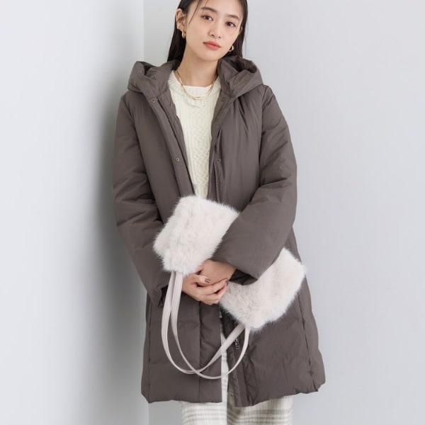 インディヴィ（INDIVI）/【撥水／洗える】ステッチレス ロングダウンコート