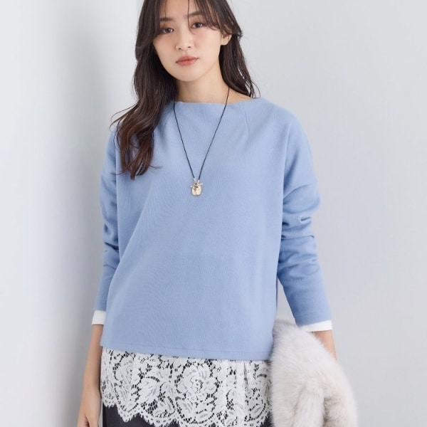 インディヴィ（INDIVI）/【SETUP可能／洗える／UVケア】ライトジャージ ボトルネックトップス