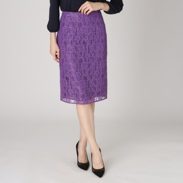 クード シャンス（COUP DE CHANCE）/【洗える／日本製】レース柄タイトスカート